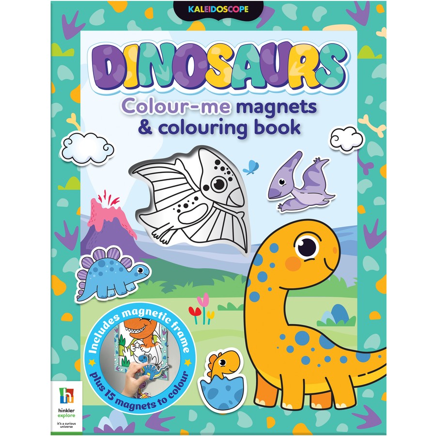 Dinosaurs Colour Me Magnets and Colouring Book – Unexpected Finds